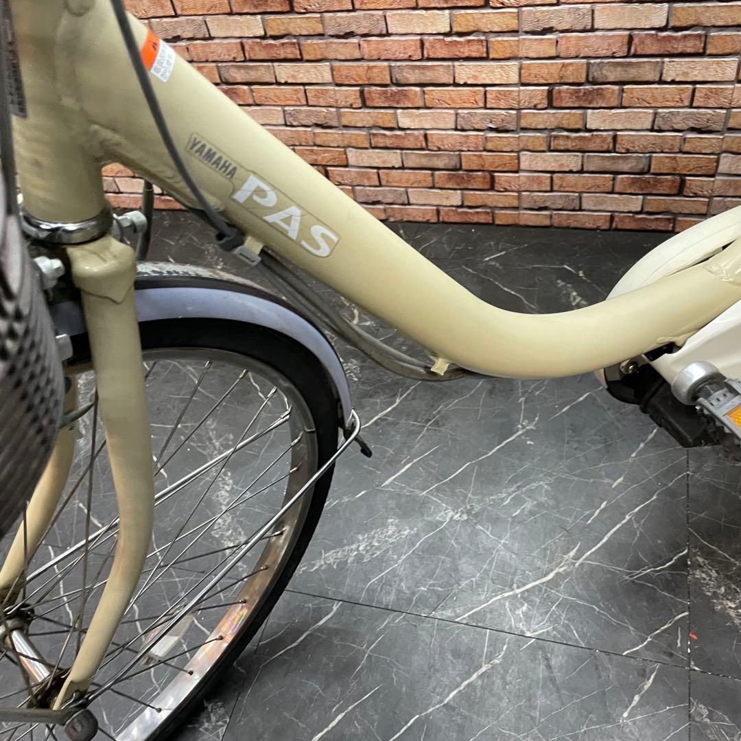 【10】電動自転車 YAMAHA PAS クリーム 24インチ