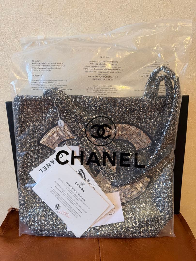 CHANEL スパンコール トートバッグ　ショルダーバッグ