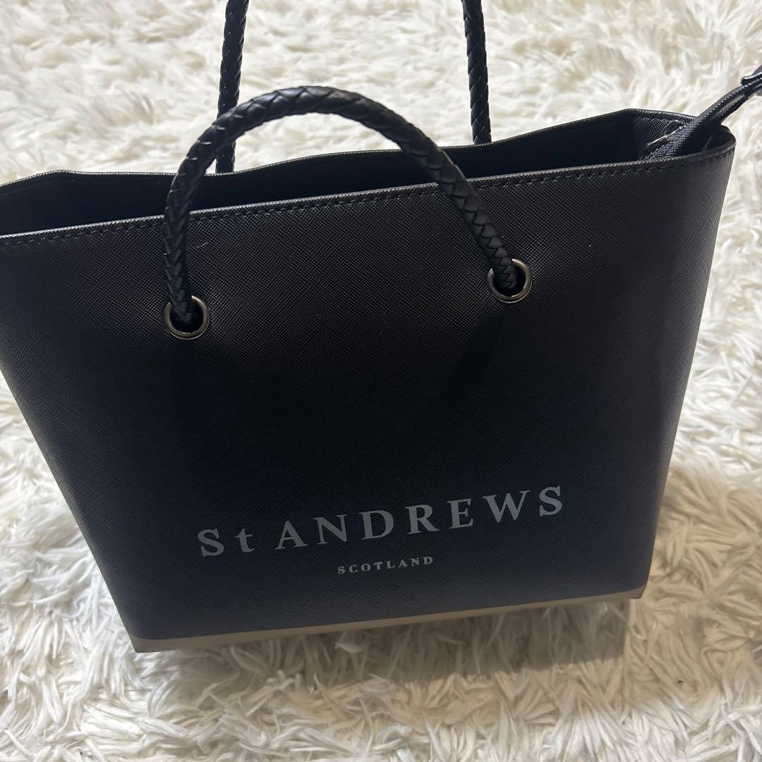 St ANDREWS ブラックトートバッグ　美品