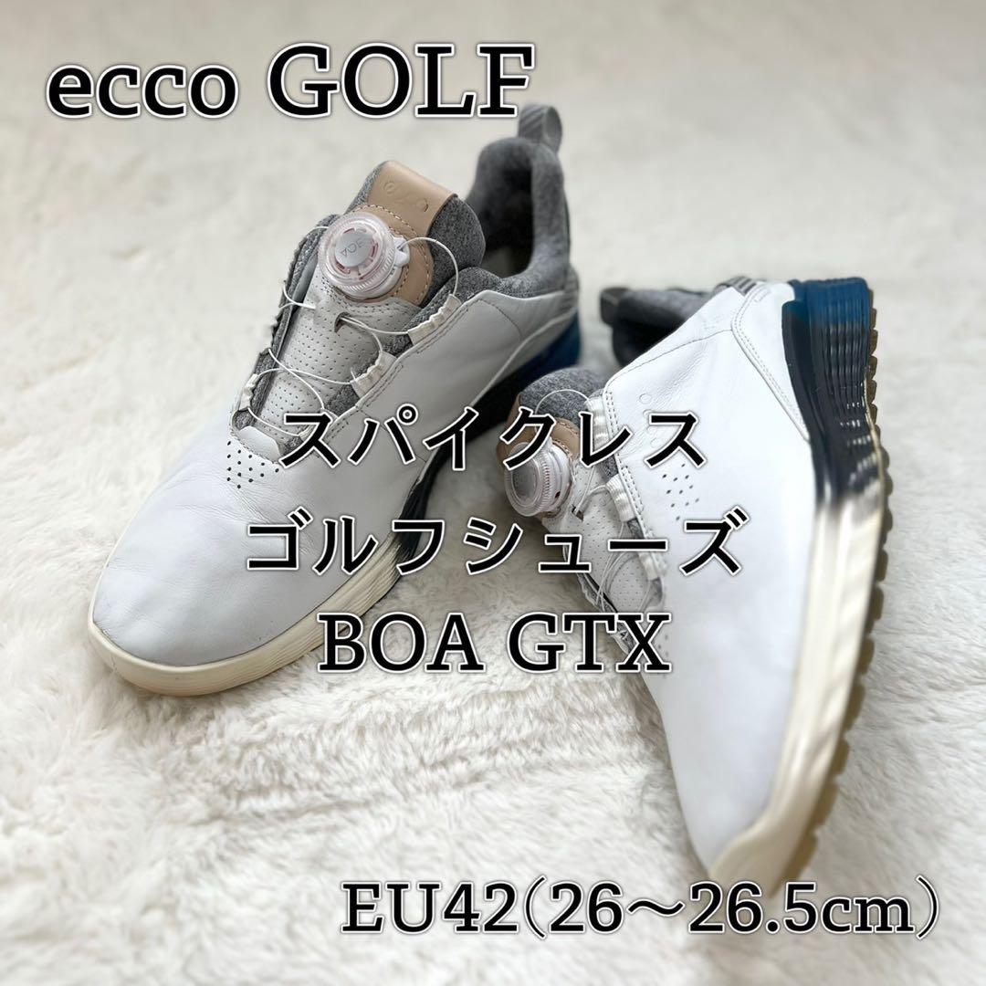 【ecco GOLF】 スパイクレス ゴルフシューズ BOA GTX 26cm