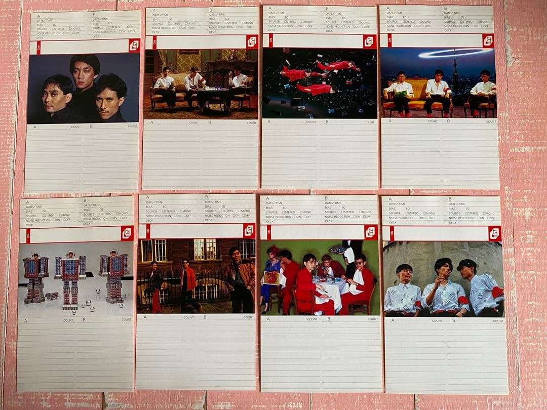 YMO 写真カセット インデックス14枚　ヴィンテージ