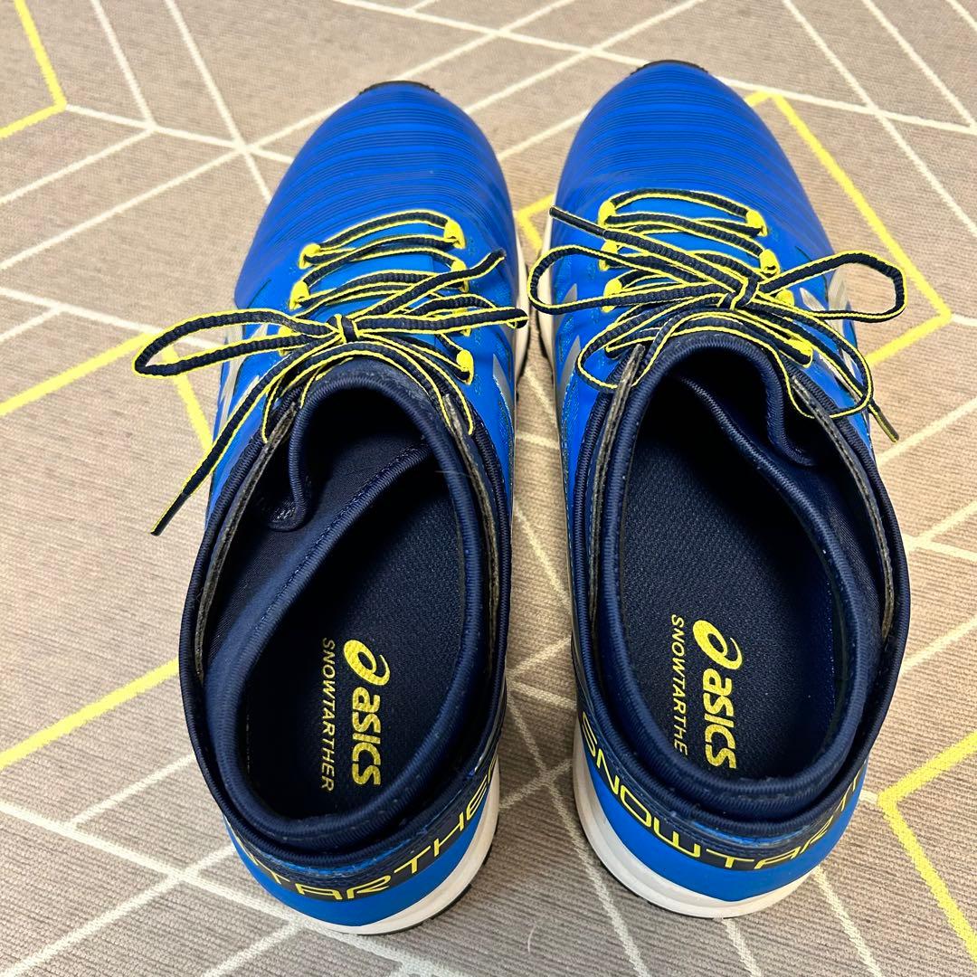 asics スノーターサー 雪道用 ランニングシューズ ブルー　27.5