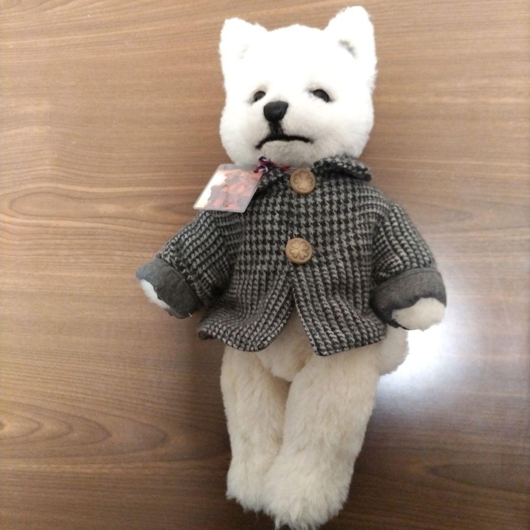 国内作家　KEITA　BEAR　Hokkaido-Inu　白い犬のぬいぐるみ
