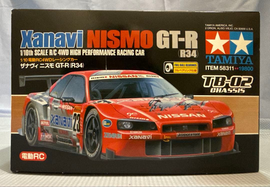 最終価格★タミヤ◆ザナヴィニスモGT-R R34 TB-02シャーシ 1/10