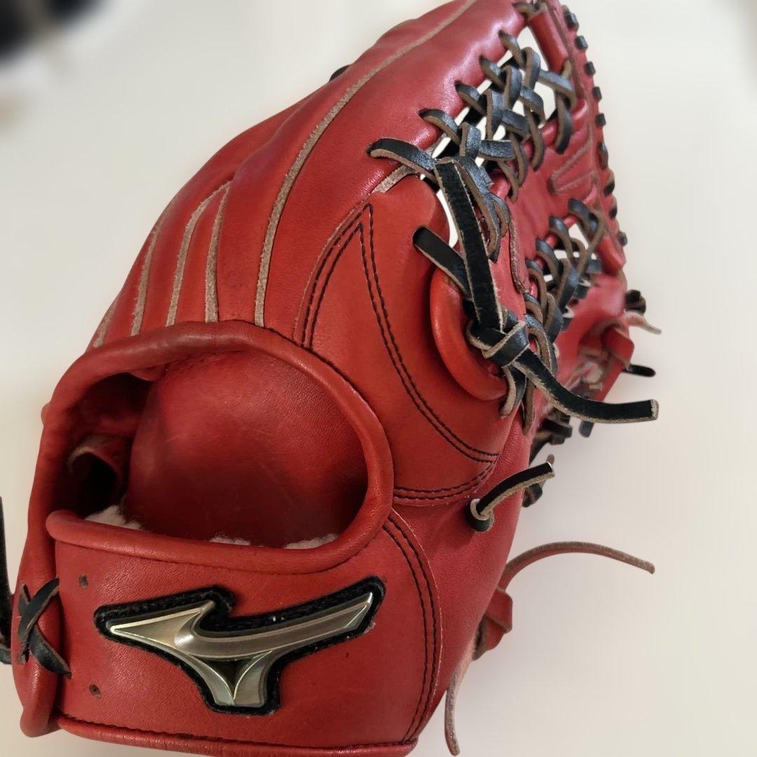 Mizuno 赤 硬式グローブ　外野用