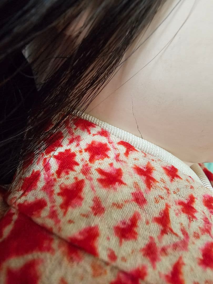 市松人形 赤色と白色の着物 光龍斎　瀧澤義豊　12号 傷や汚れあり