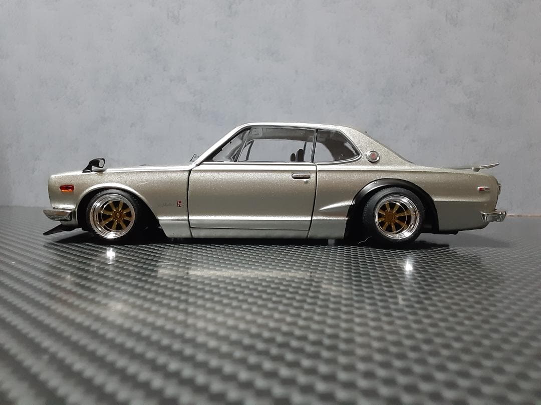 Hachette 1/24 日産 箱スカ GT-R カスタム改 ワタナベ金