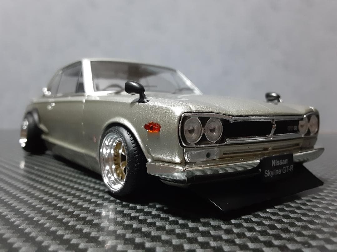 Hachette 1/24 日産 箱スカ GT-R カスタム改 ワタナベ金