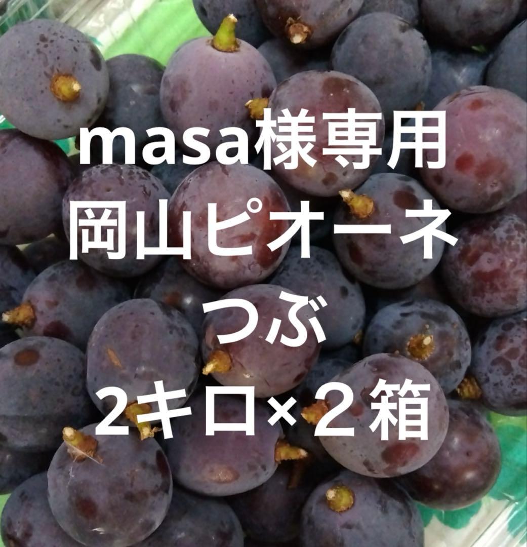 masa 岡山ピオーネ　切り落とし粒2キロ×２箱