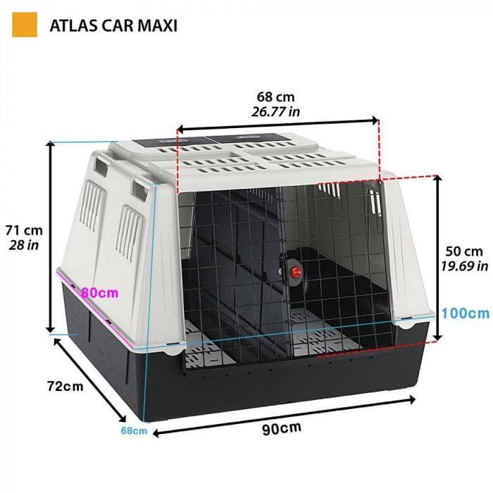 【新品】ファープラスト アトラスカー MAXI 犬・猫用キャリー グレー