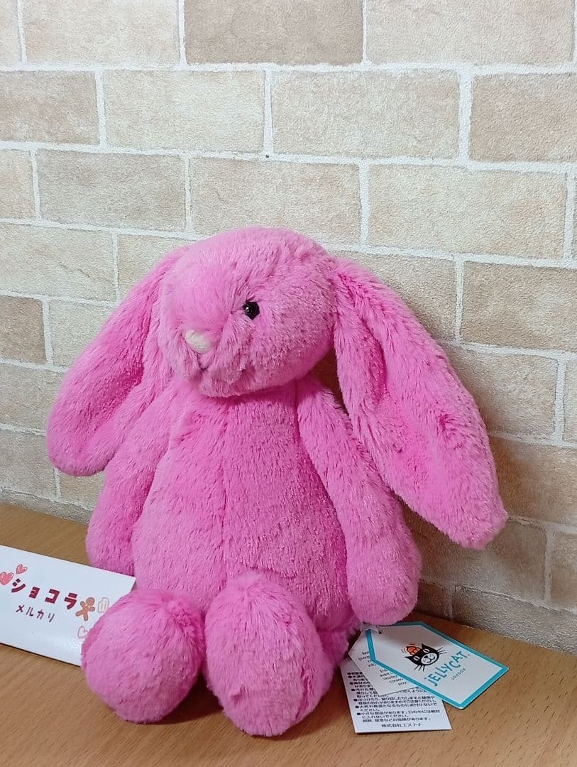  hot pink bunny うさぎ　ピンク兎　 ぬいぐるみ