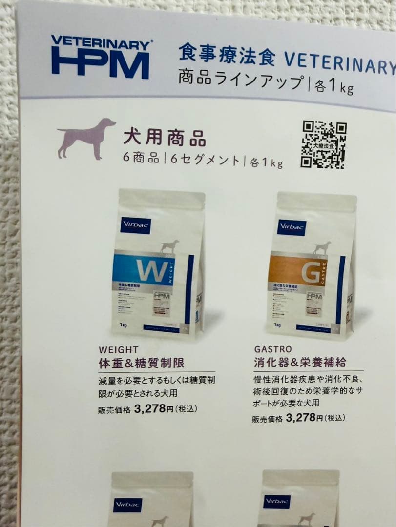 Virbac W 体重管理用ドッグフード 1kg ビルバック 4袋