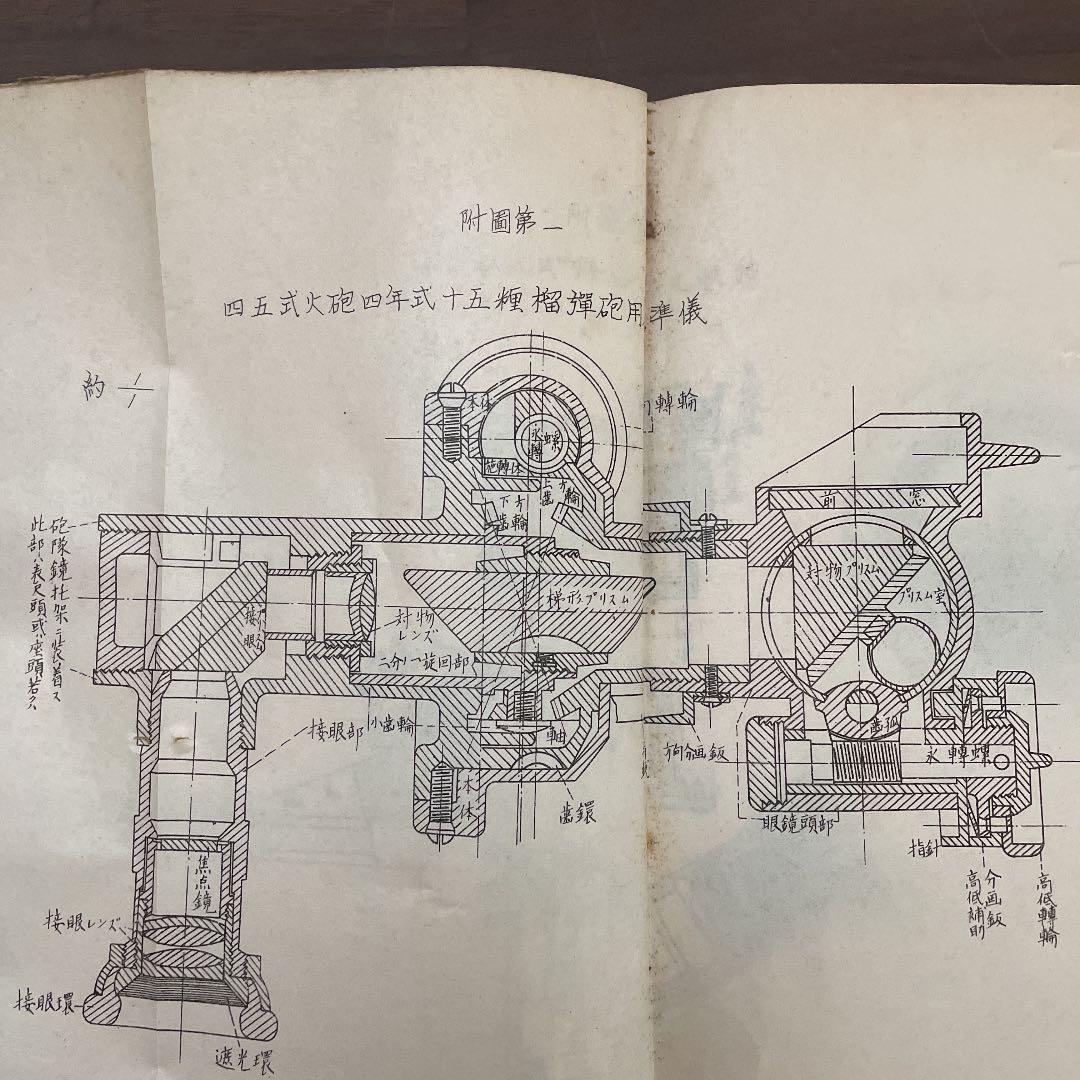 射撃学教程 射撃要具 付図 第十九版 昭和10年 【部外秘】陸軍砲兵中尉 戦争
