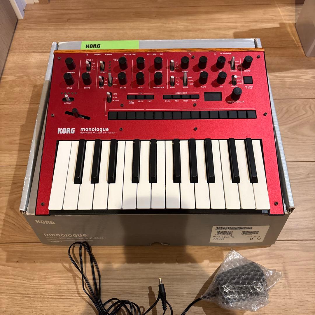 【美品】KORG monologue アナログシンセサイザー レッド【生産終了】