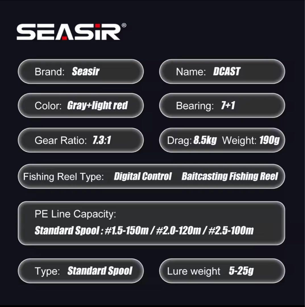 ⭐︎最新モデル⭐︎SEASIR DCast シーサー DCブレーキ搭載　左ハンドル