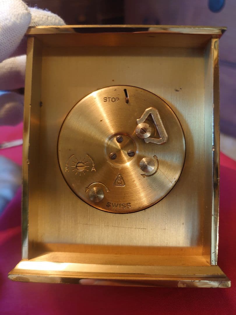 BUCHERER ブッフェラー手巻き置き時計 ゴールド 8Day目覚(稼働品)