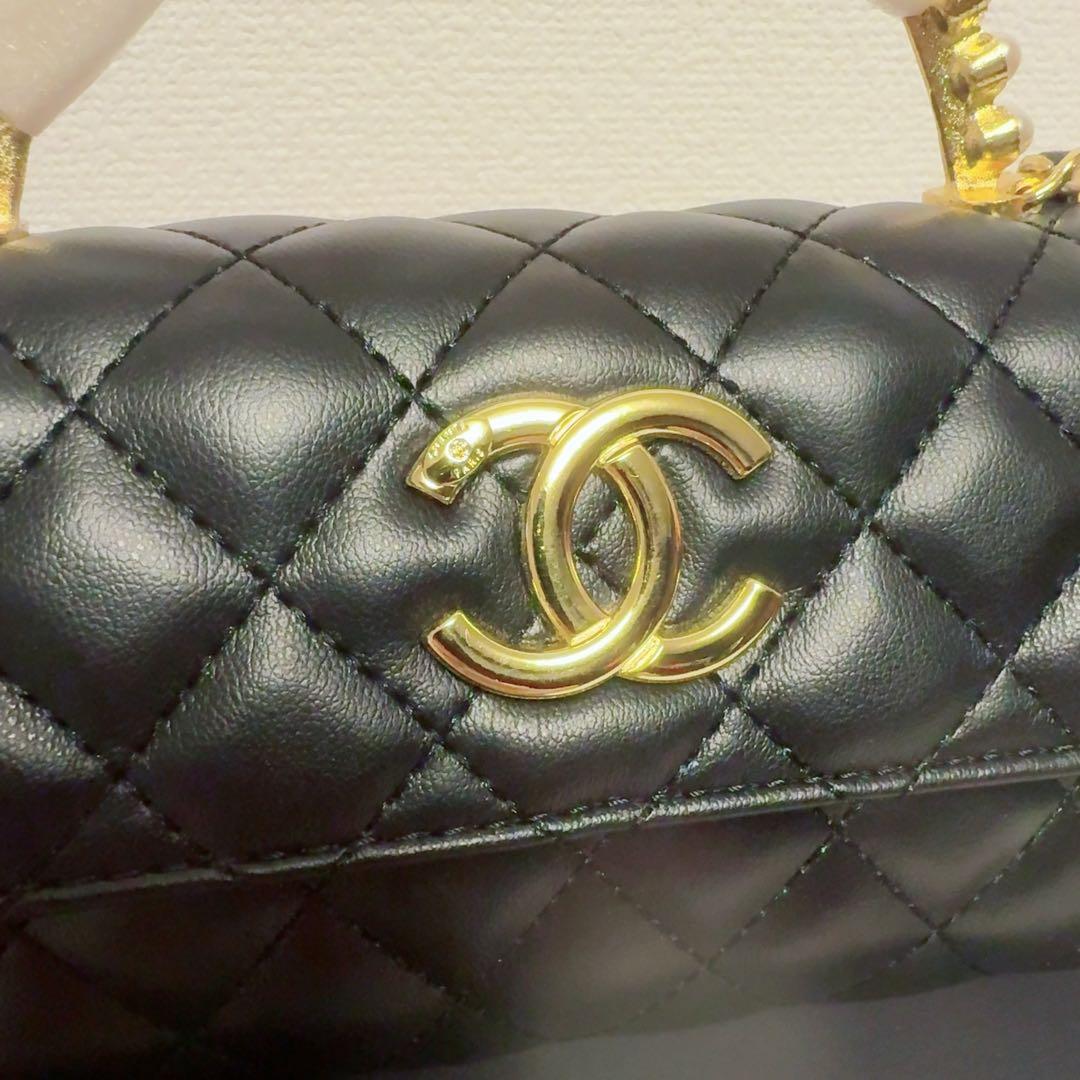 CHANEL ノベルティ ショルダーバッグ チェーン ハンドル ストーン パール
