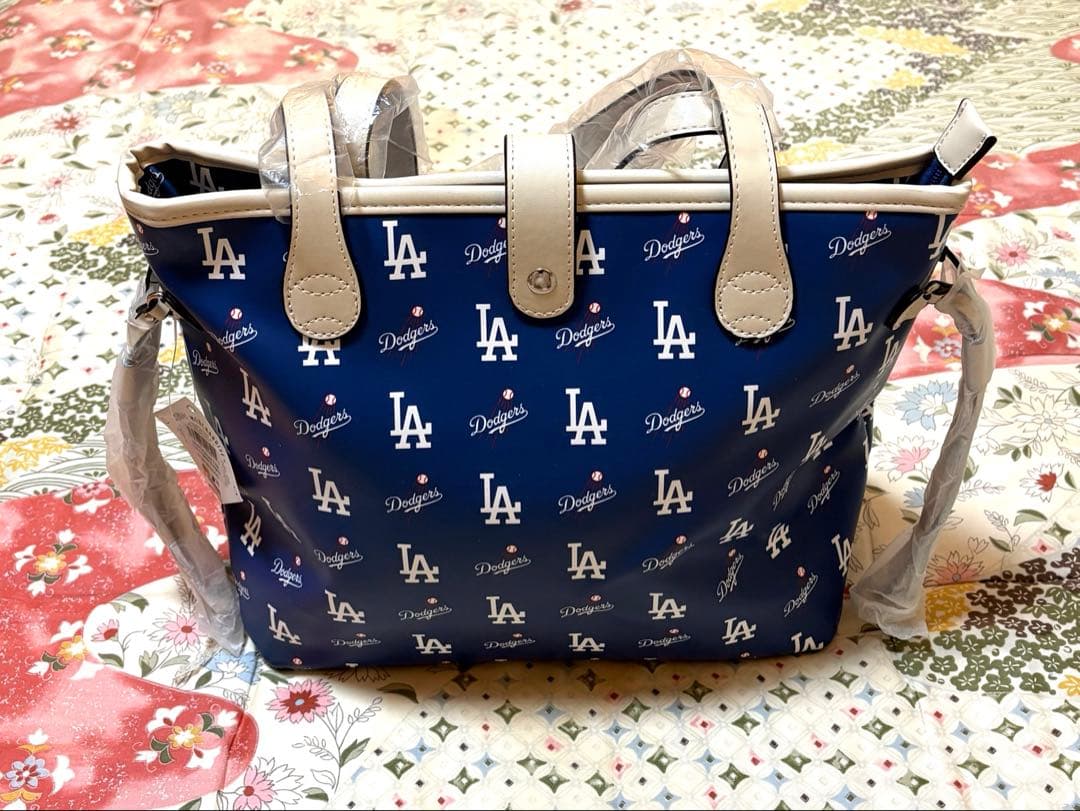 LA Dodgers トートバッグ 中型 青