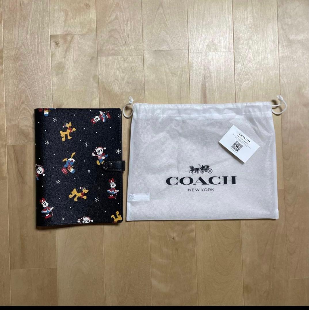 【COACH】ディズニー　コラボ　ノート&カバー　新品