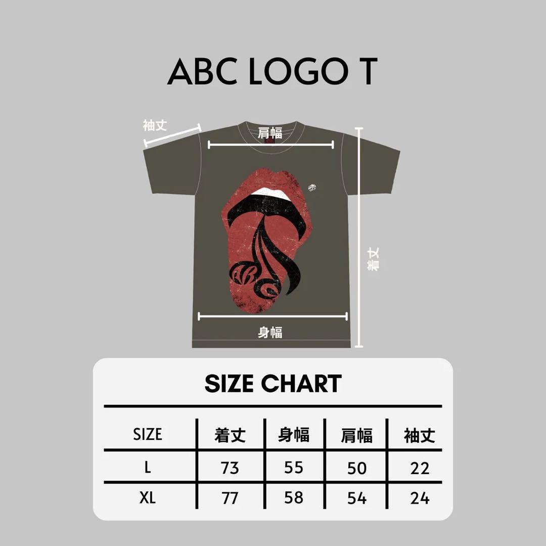 ABC LOGO Tシャツ Acid Black Cherry 2026