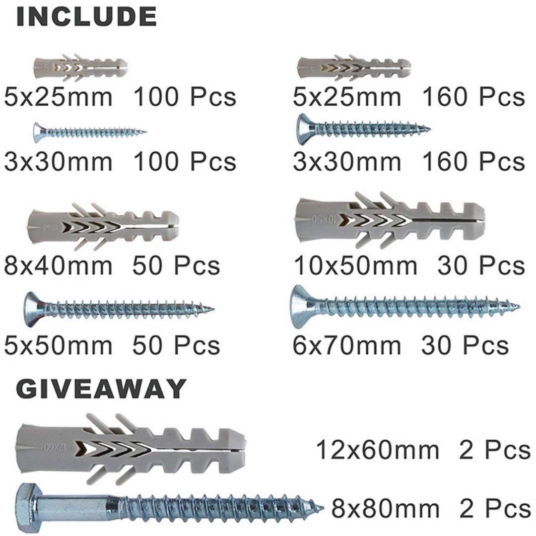 赤字覚悟❣️ ボードアンカー 木ネジキット 石こうボード壁用アンカー