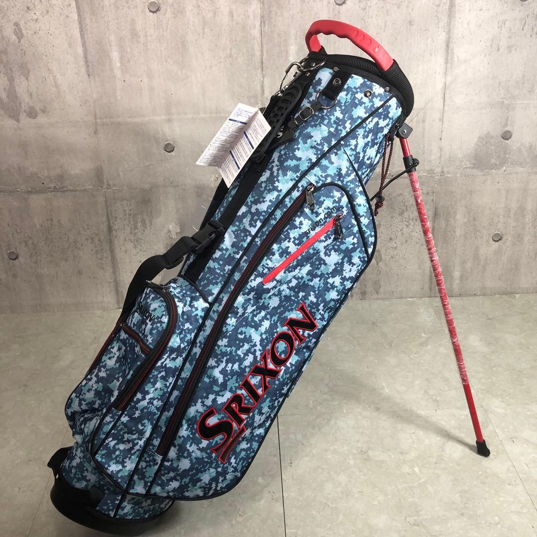 未使用品　SRIXON　キャディバッグ　スタンド式　カモフラ　ブルー　4分割