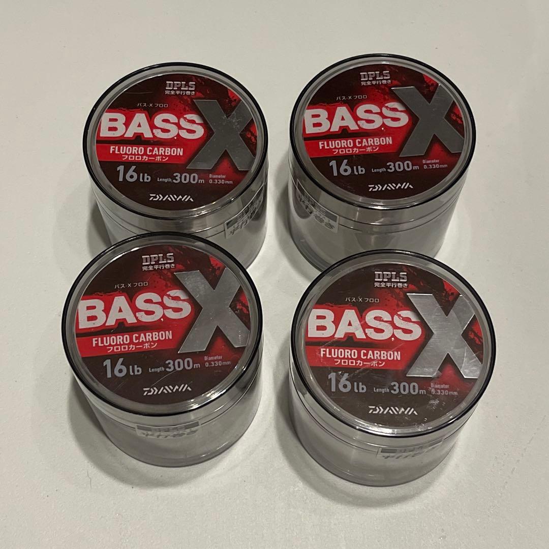 新品未開封 ダイワ BASS X フロロカーボン 16lb 300m 4巻セット