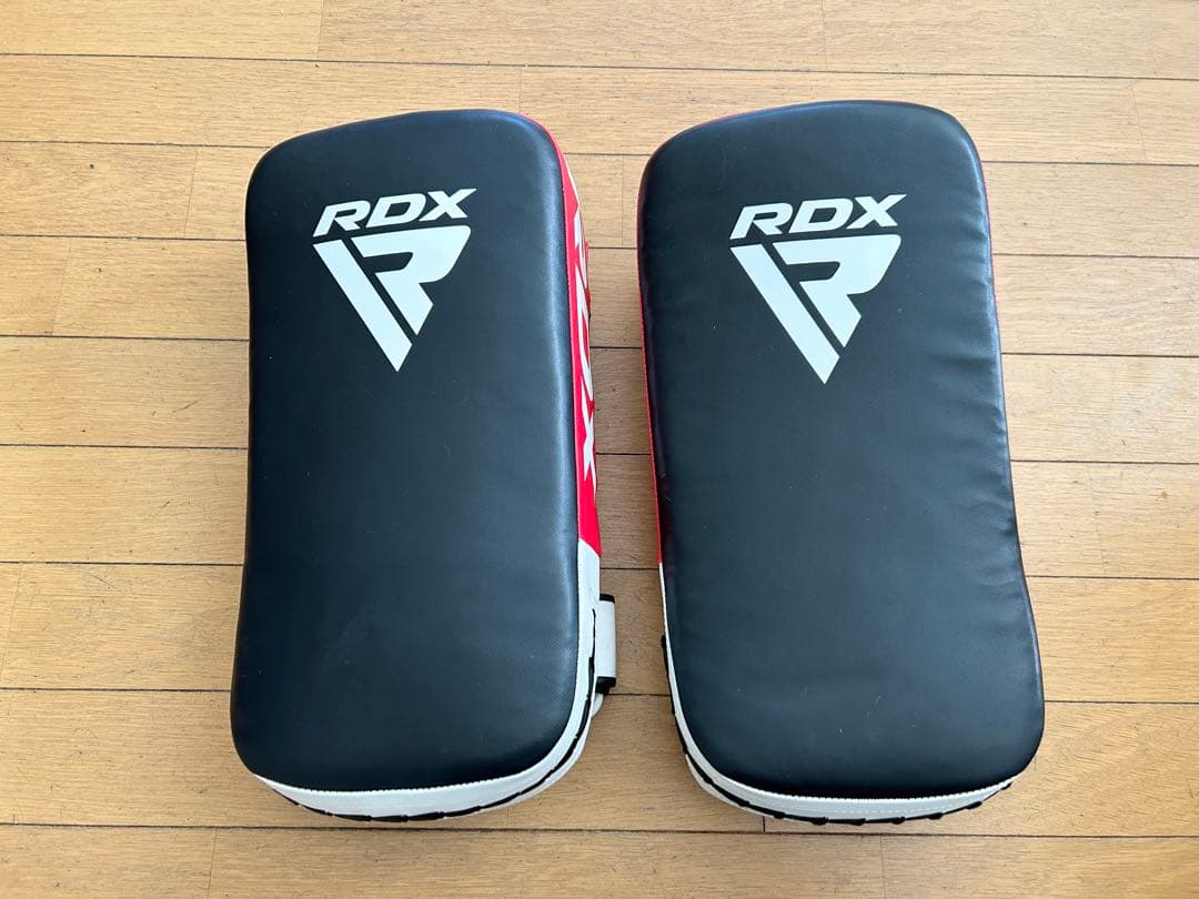 RDX 空手 ボクシング キックミット 2個セット 黒 赤
