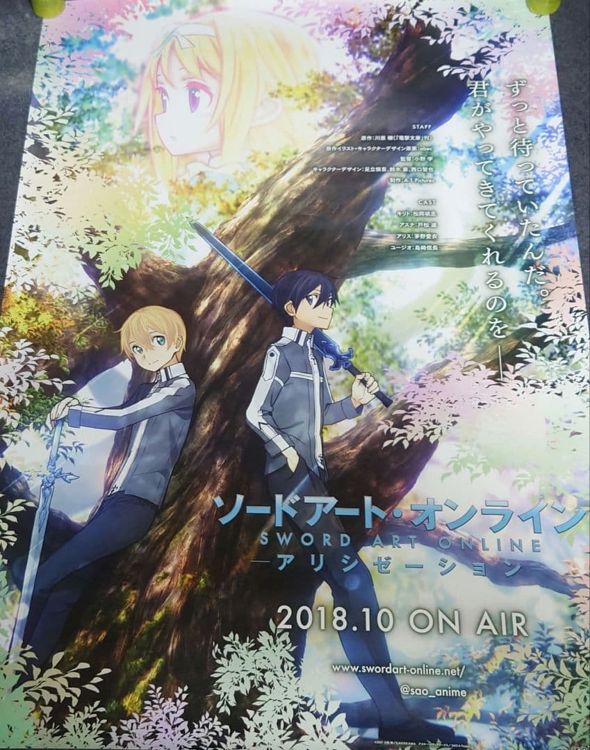 【非売品】ソードアート・オンライン アリシゼーション 告知ポスター 2枚組 ❌傷