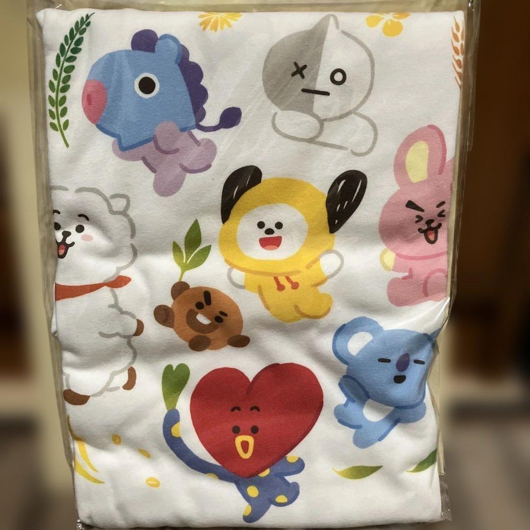 【非売品】爽健美茶xBT21 キャラクター柄 ホワイトTシャツ XL