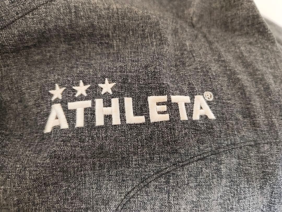 【美品】ATHLETA アスレタ 中綿入ハーフコート グレー Lサイズ