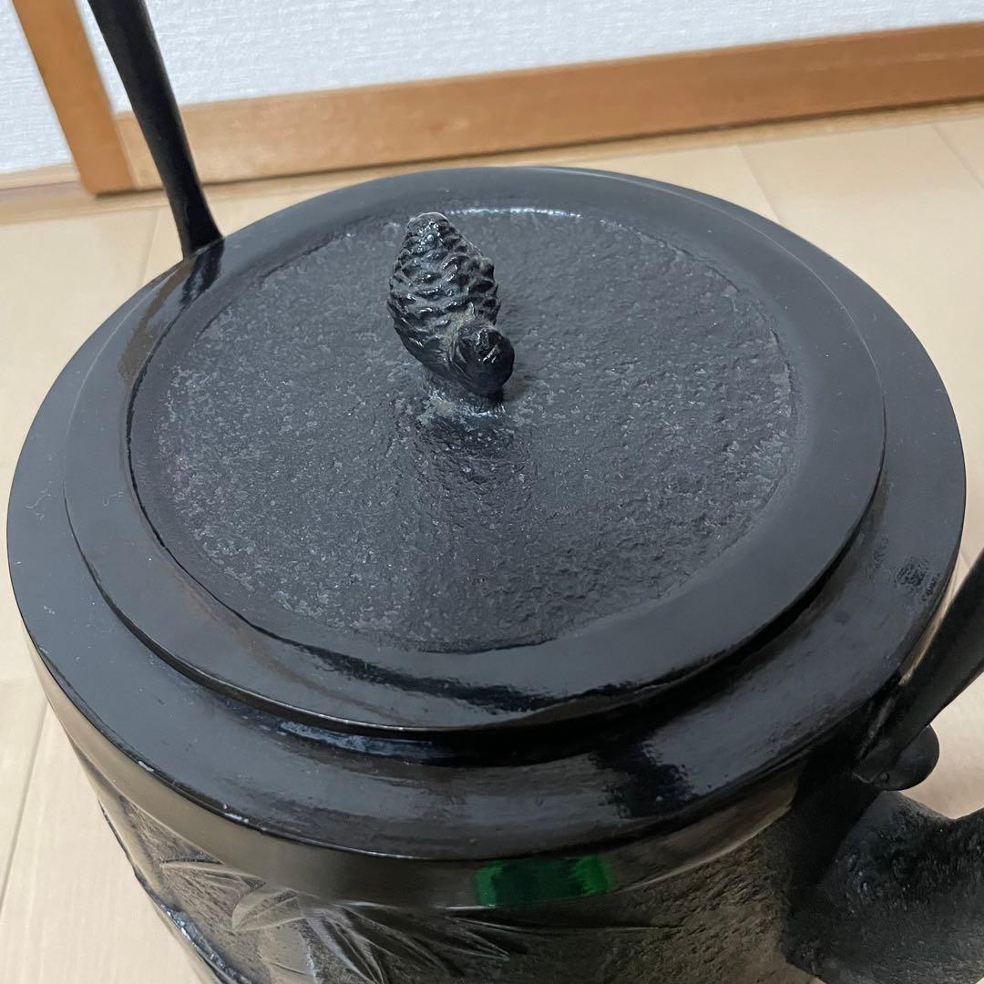 【未使用品】長文堂　大型鉄瓶　南部鉄瓶　鉄瓶