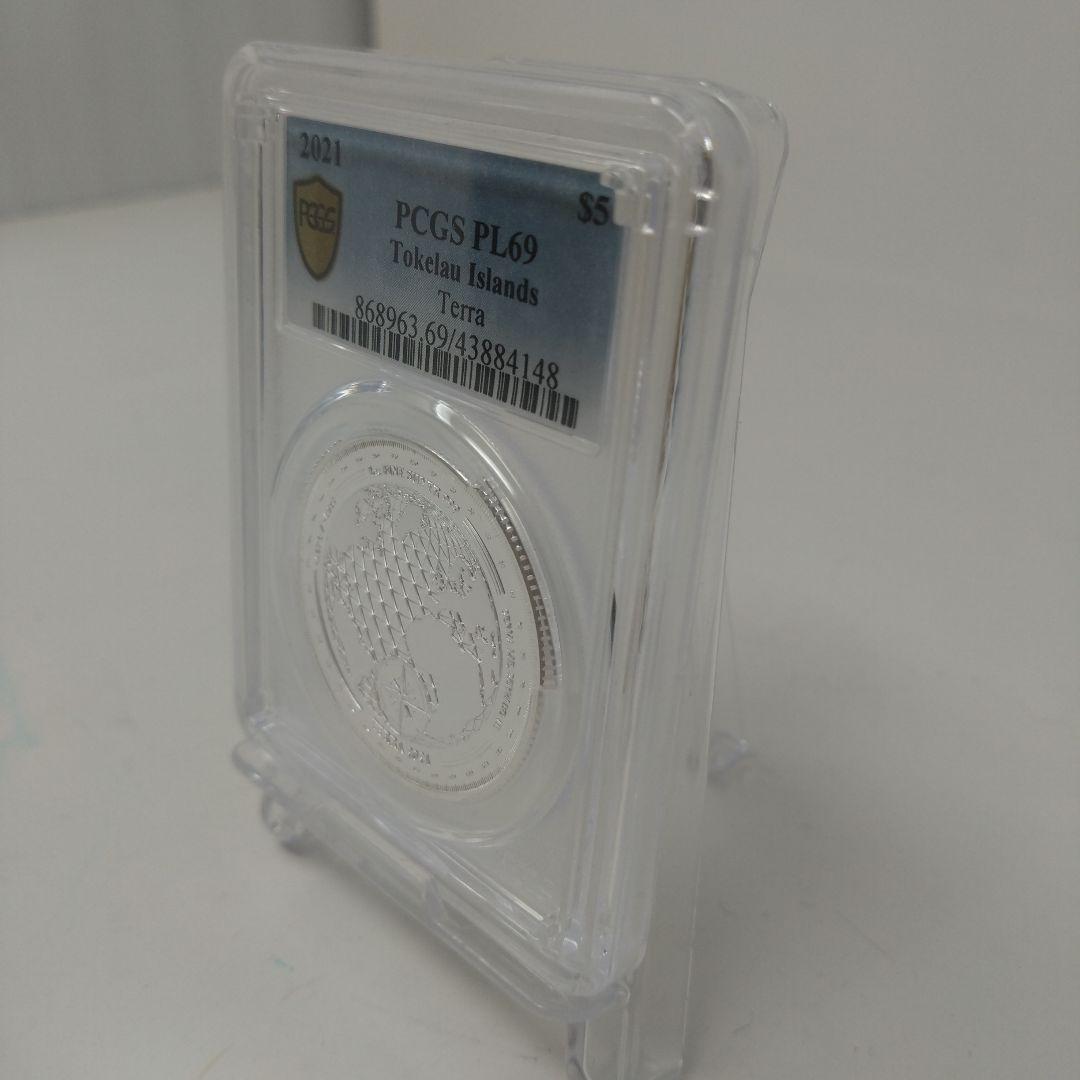 準最高鑑定 トケラウ ＄5 2021 1oz銀貨 PCGS-PL69