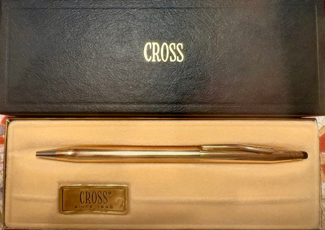 CROSS 14K 金張り ボールペン 専用ケース付