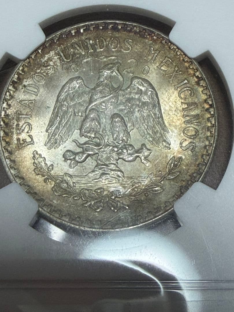 1944年 メキシコ 1ペソ 銀貨 NGC MS 66