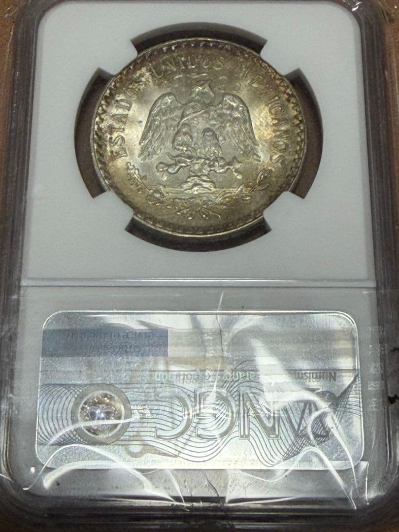 1944年 メキシコ 1ペソ 銀貨 NGC MS 66