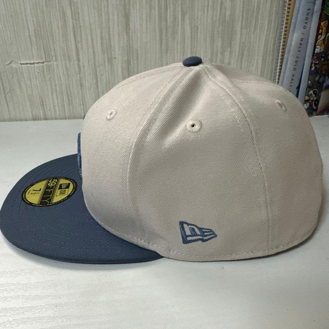 New Era 59FIFTY キャップ 7 1/2 ベージュ/ネイビー