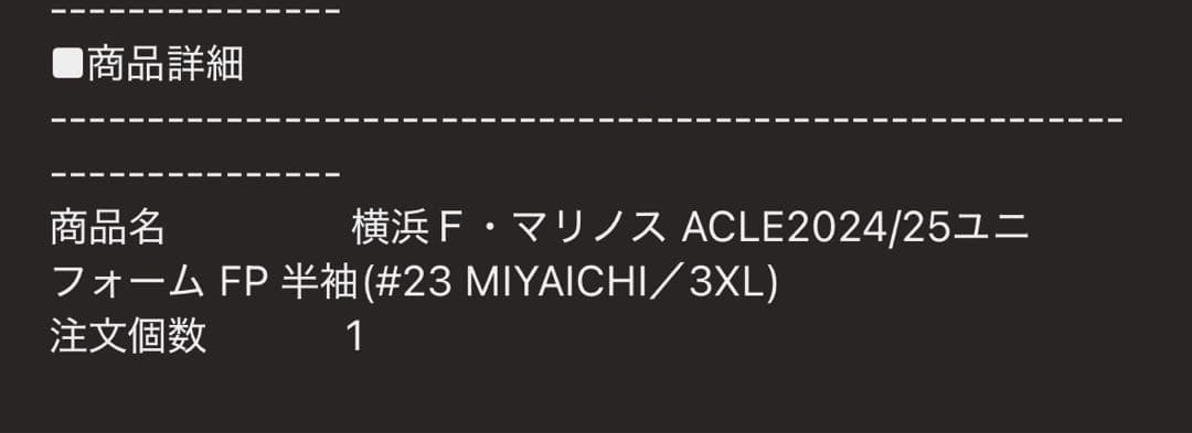 新品 横浜F・マリノス ACLE2024/25ユニフォーム宮市亮 3XL