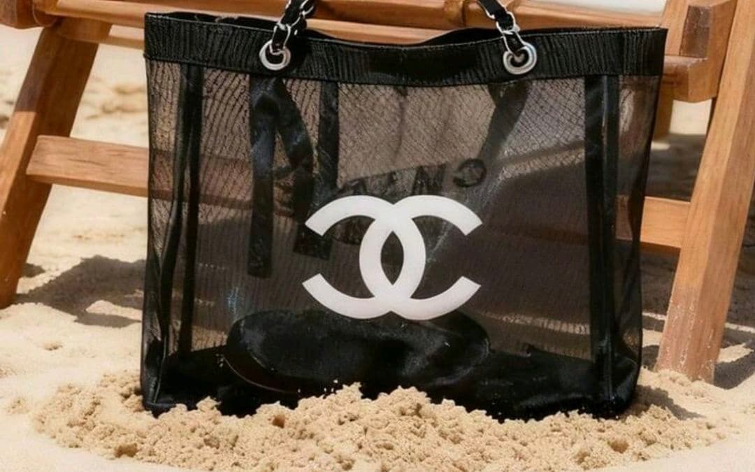 夏*つ様 CHANEL シャネル メッシュ トートバッグ＆ポーチ セット