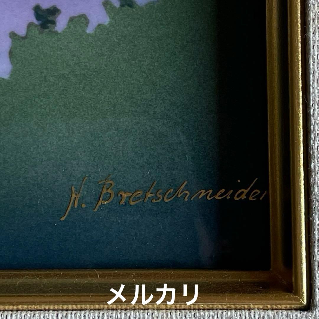 □美術品□桜に富士・陶板画□H.Bretscheider・01／25◇マイセン◇