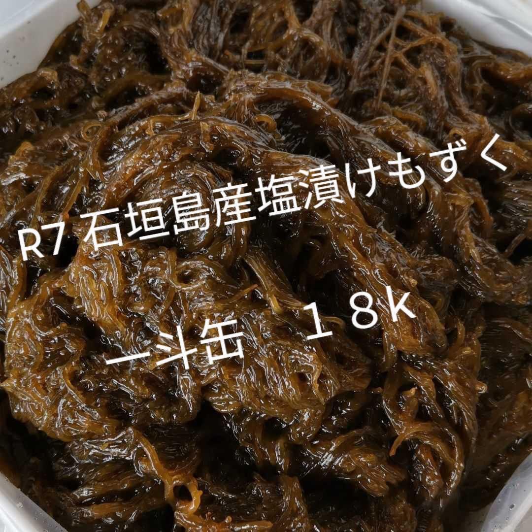 石垣島産塩漬けもずく　一斗缶　18kg