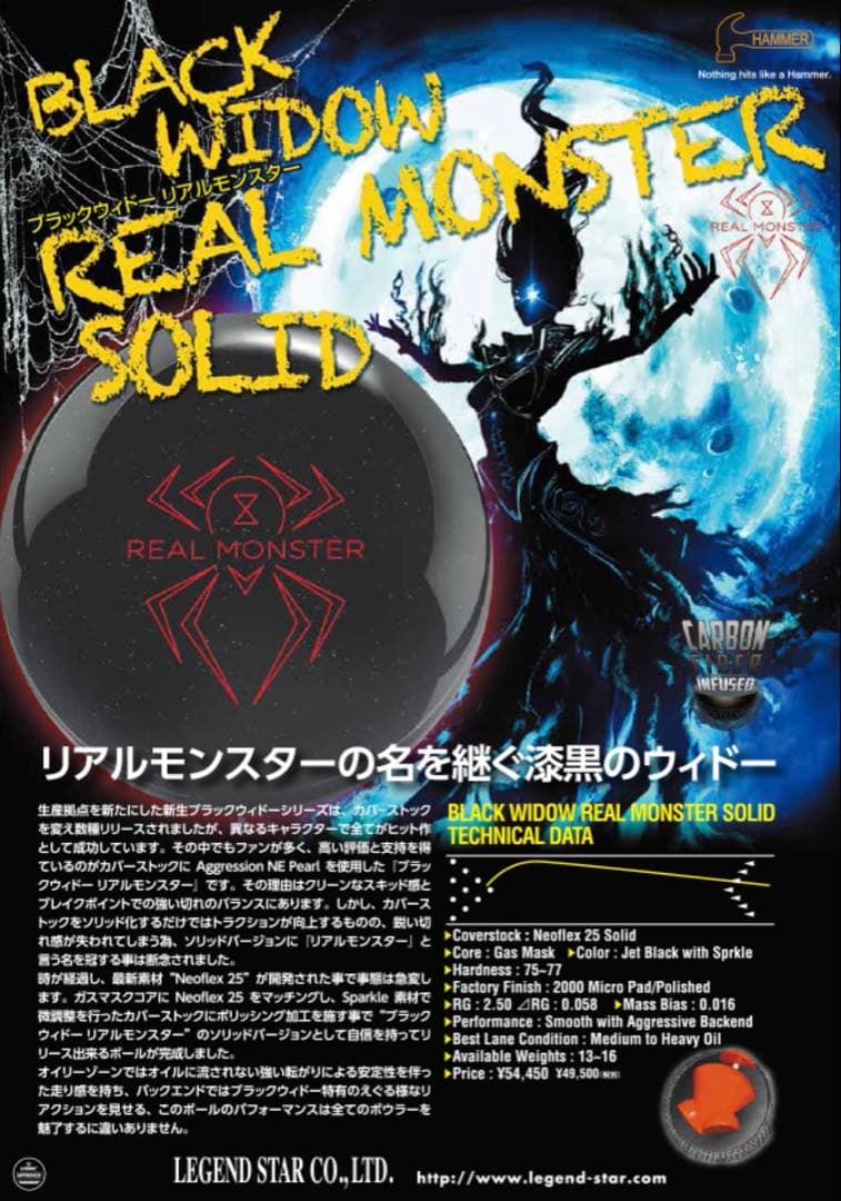 ボール HAMMER REAL MONSTER 15P