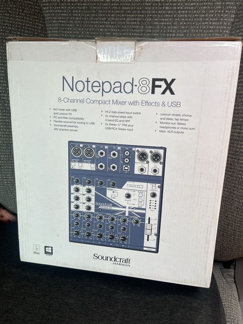 Soundcraft Notepad-8FX アナログミキサー ぴったりケース付