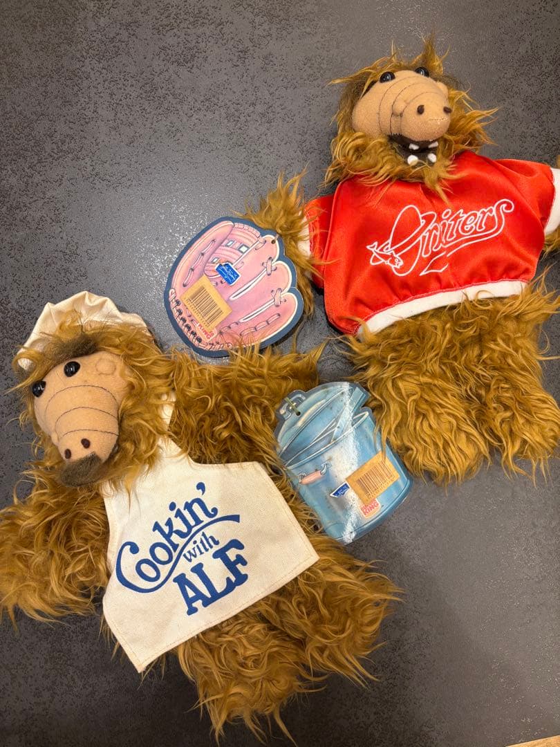 ALF ぬいぐるみ 80s ヴィンテージ　パペット　シェフ　バスケ　タグ付き