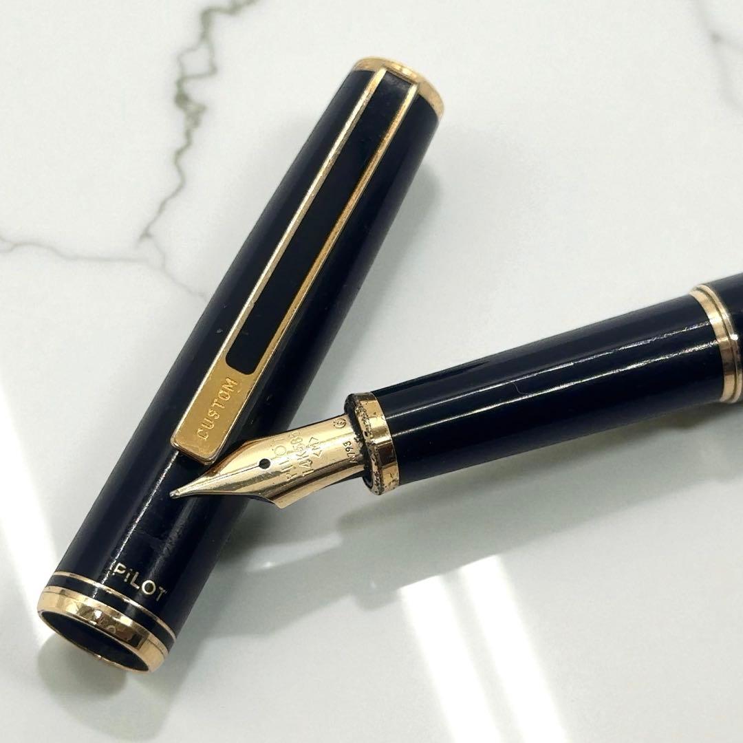 PILOT パイロット カスタム 万年筆 M ペン先 14K 586 JIS刻印