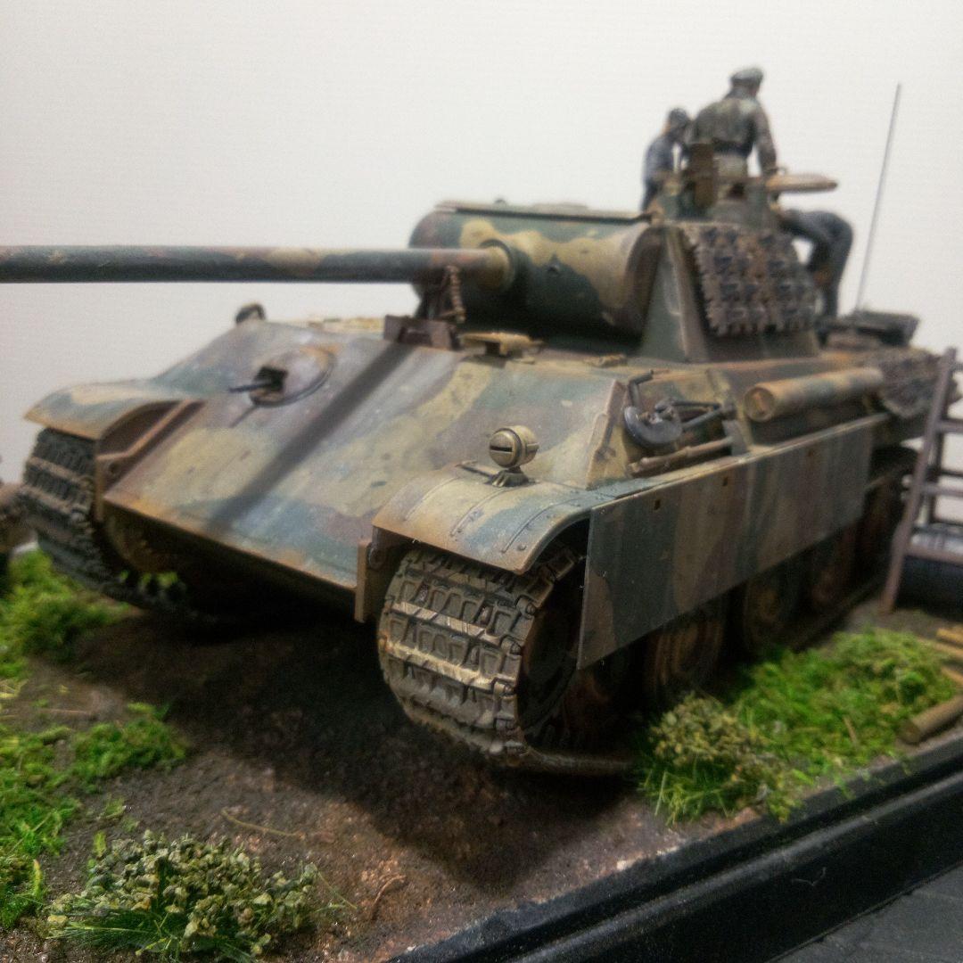 大蛇丸　パンター戦車 1/35　ジオラマ完成品　キングタイガー完成品