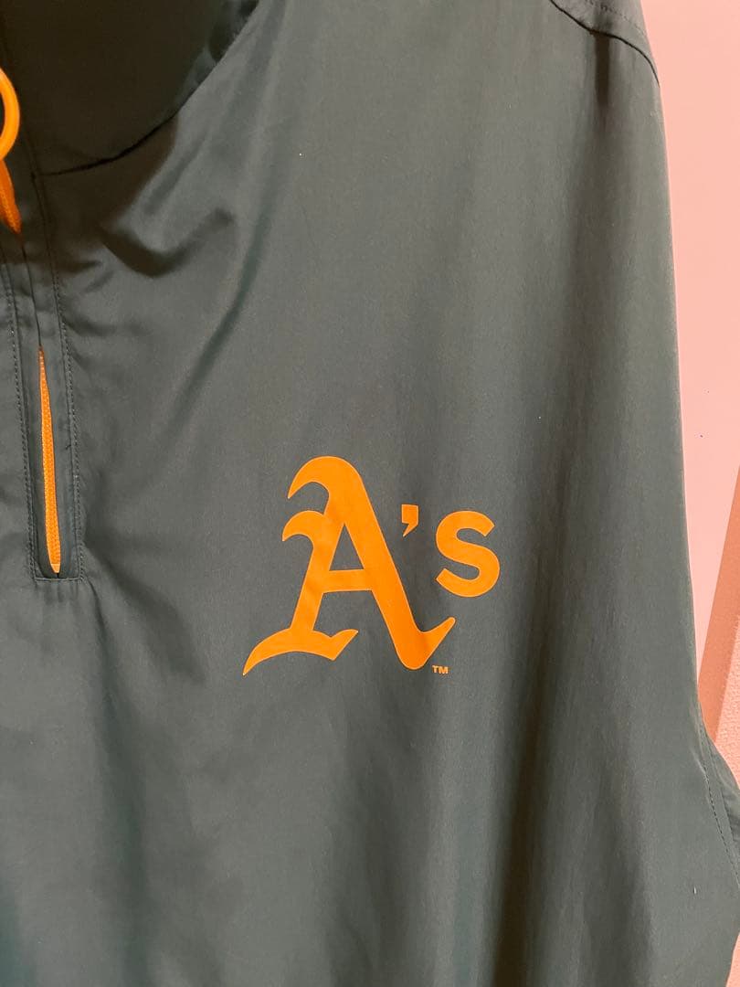 NEW ERA A's ハーフジップウェア XL
