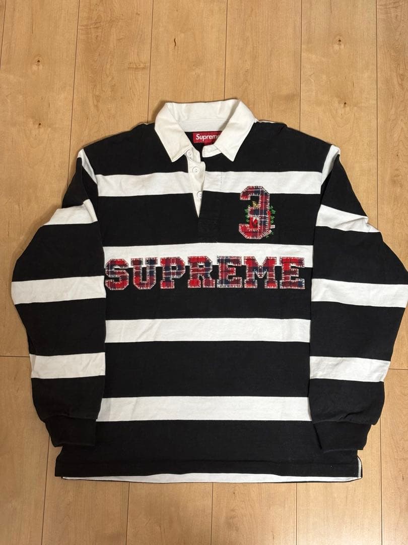 ウェア Supreme Stripe Rugby Black