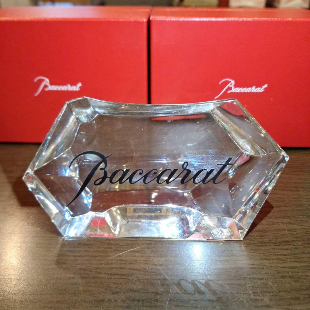 Baccarat 招き猫 セットとクリスタルロゴプレート(非売品)の計3点セット