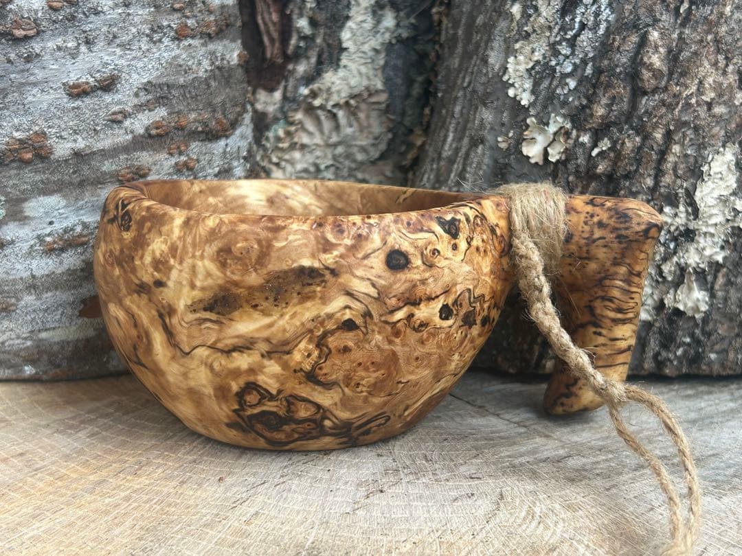 sunswood サンズウッド　白樺瘤　kuksa ククサ1点もの 手彫り